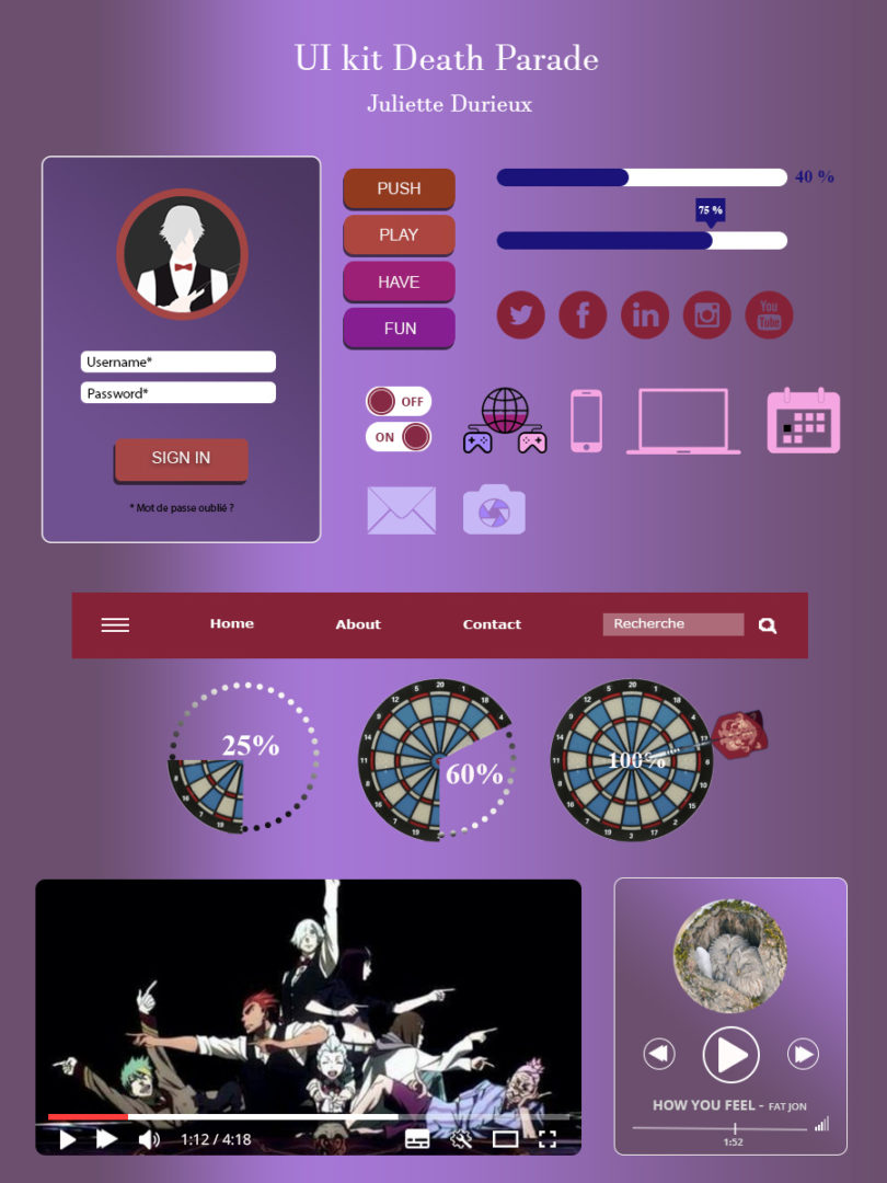 Death Parade UI Kit – Juliette Durieux